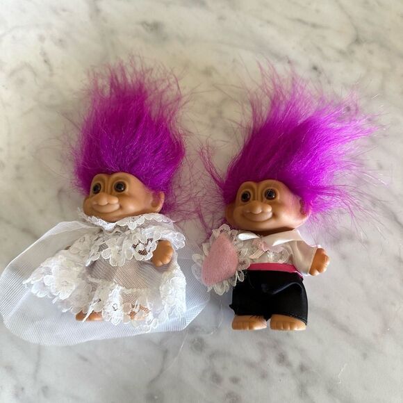 Russ | Toys | Vintage Russ Weddingcouple Trolls Bride And Groom Trolls ...